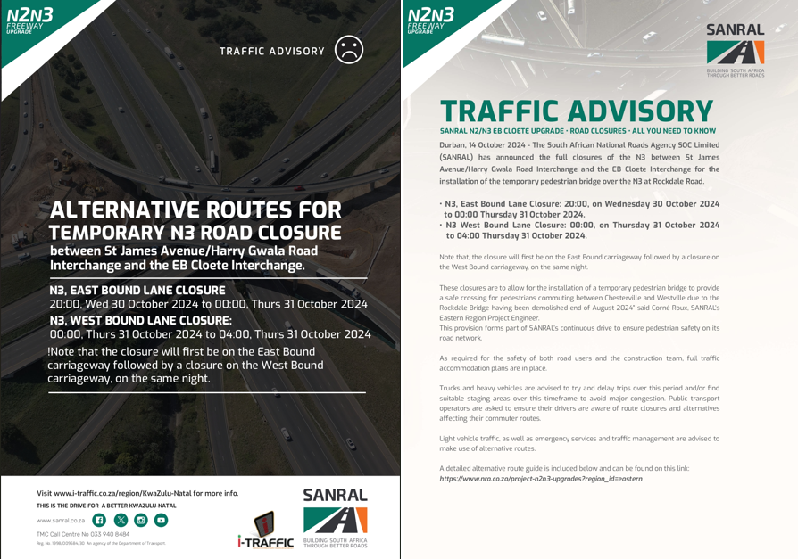 South Africa Alerts | View Live SA Alerts | i-TRAFFIC