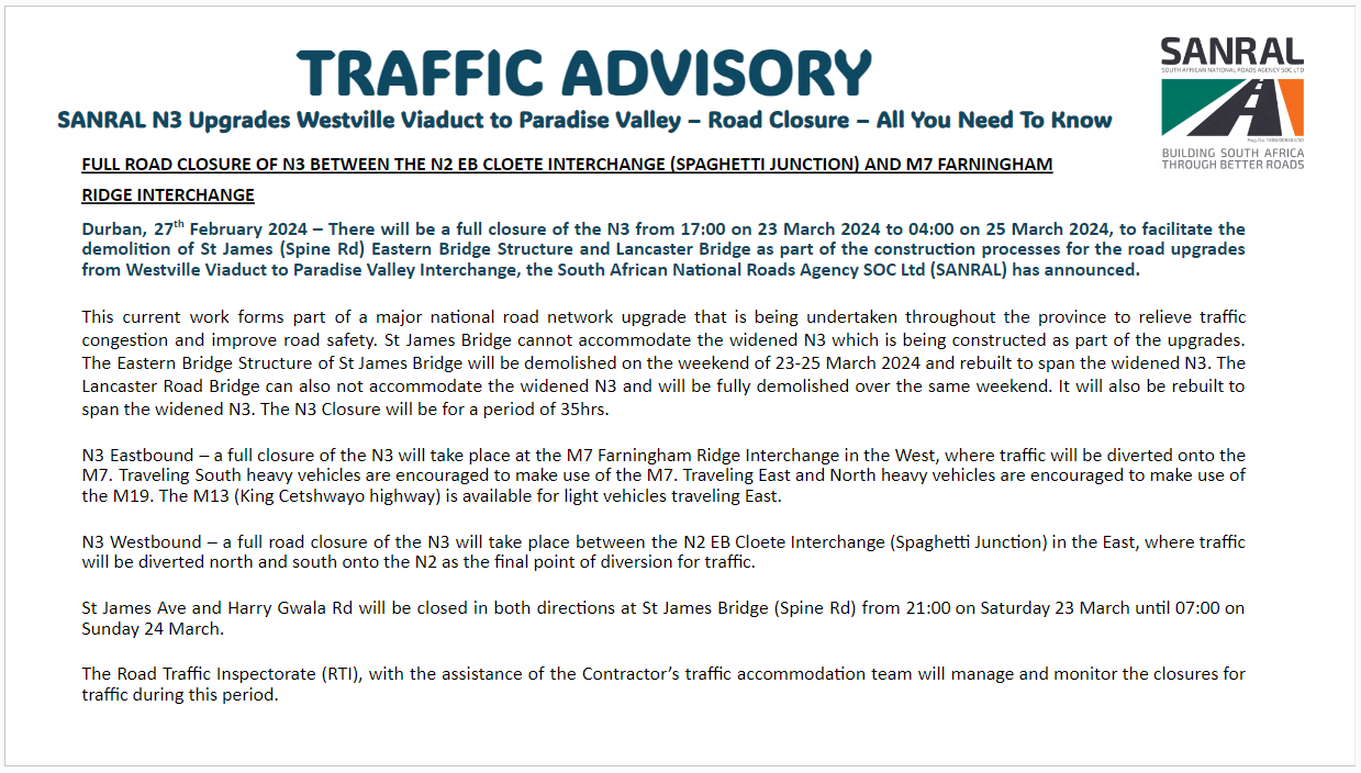 South Africa Alerts | View Live SA Alerts | i-TRAFFIC