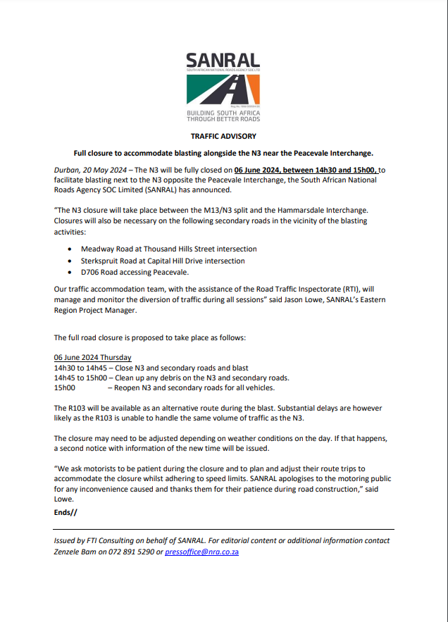 South Africa Alerts | View Live SA Alerts | i-TRAFFIC