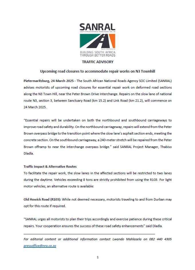 South Africa Alerts | View Live SA Alerts | i-TRAFFIC